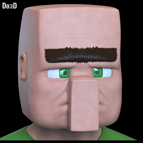 Villager Helmet Head Minecraft Movie | 3D Printable Model STL File #V11 ...