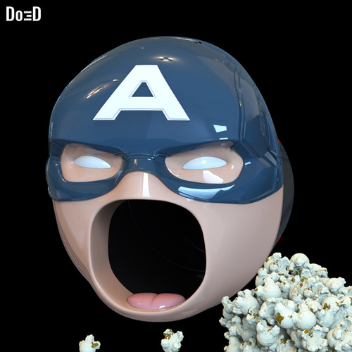Captain America Civil War Popcorn Bucket Do3D Screamer 3D Printable ...