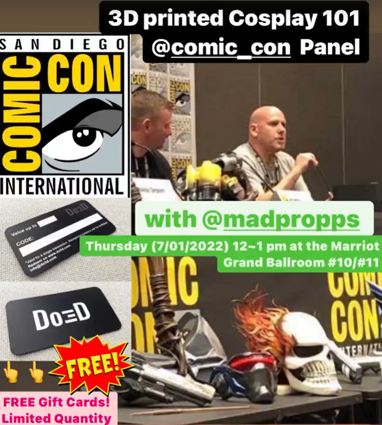 San Diego Comic-con 2022 Panel: 3D Printed Cosplay 101 | Do3D