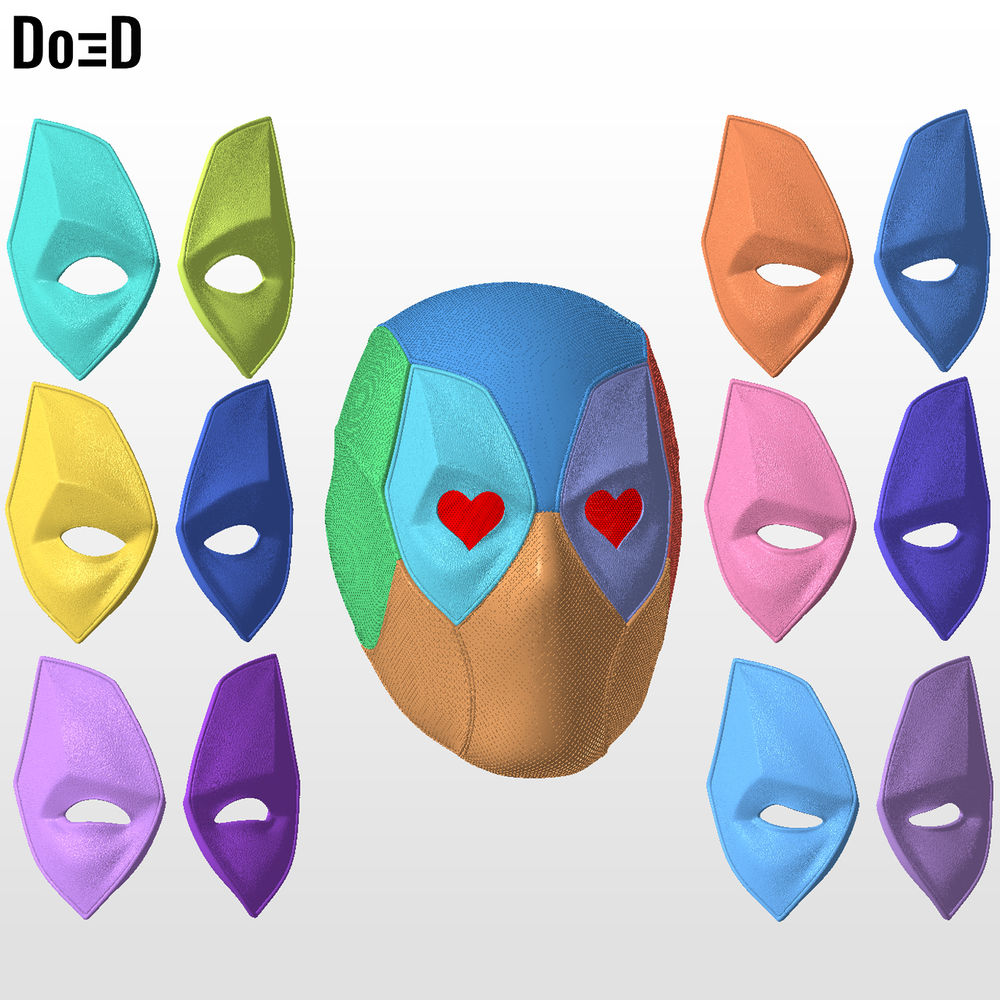 Deadpool 3 Helmet 3D Printable Model Print File STL Do3D.com | Do3D