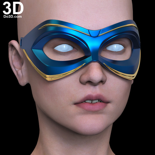 MS Marvel Mask (MISS Captain Eye Cover Goggles) 3D Printable Model STL ...