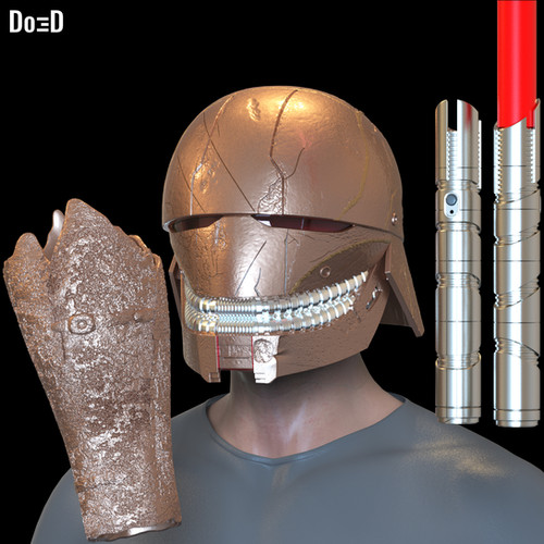Qimir The Stranger Helmet Lightsaber Gauntlet Bundle Sith Lord The ...