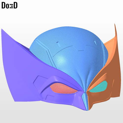 X-Men Wolverine Classic Helmet Mask Cowl | 3D Printable Model #896 | Do3D