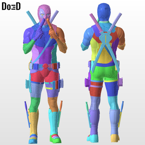 Gun Sniffing Deadpool Life Size 1:1 Statue Figure 3D Printable Model # ...