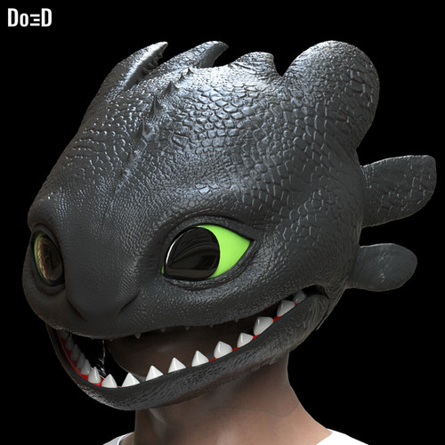 Toothless Helmet 2025 How to Train Your Dragon 3D Printable Model STL ...