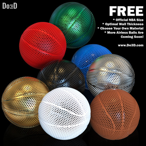 Airless Gen 3D Printable Basketball FREE Do3D | Do3D