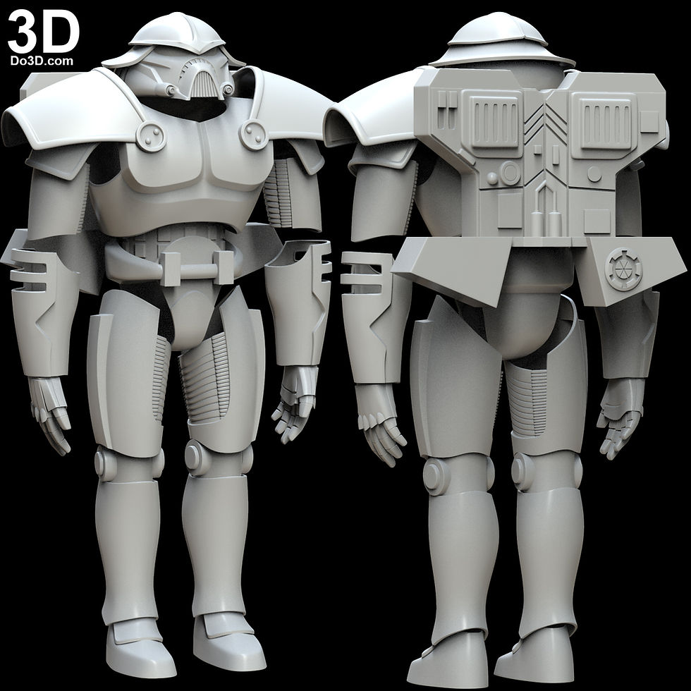 Dark Trooper Cosplay Armor Suit Star Wars Phase III | 3D Printable ...