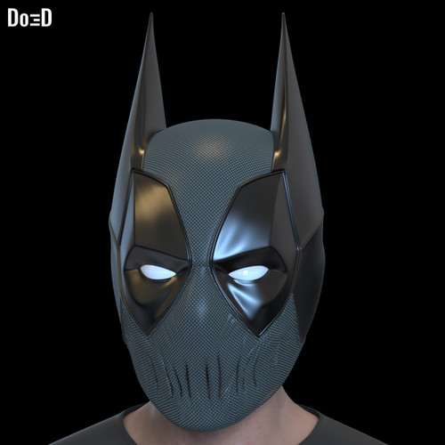 Batpool 1 Helmet (Batman Deadpool) 3D Printable Model Print File STL # ...