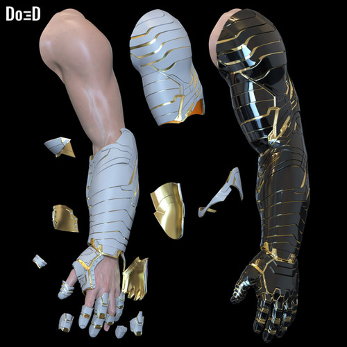 Vibranium Arm White Wolf Bucky Winter Soldier 3D Printable Model STL ...