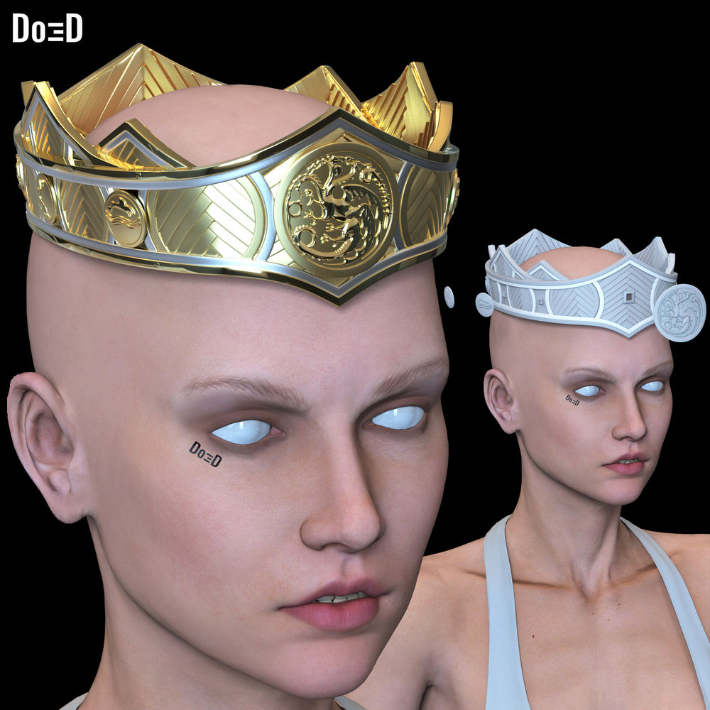 Rhaenyra Targaryen / King Visery crown 3D printable model print file ...