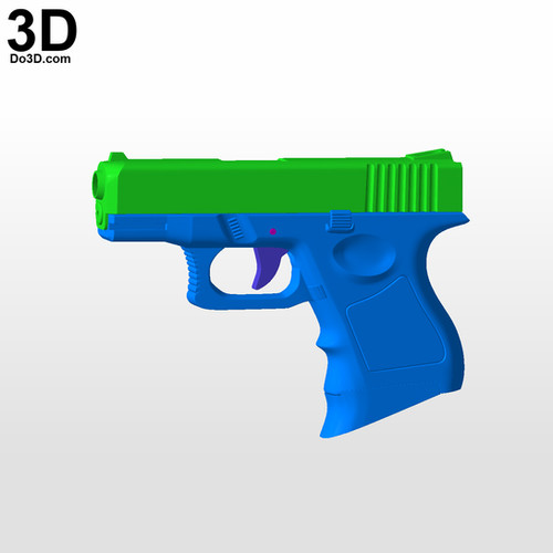 Black Widow Pistol Gun | 3D Model Printable Model Print File STL | Do3D