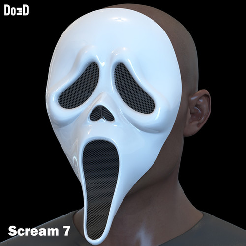 Scream 7 Ghostface Mask Halloween 3D Printable Model STL File #GFH2 | Do3D