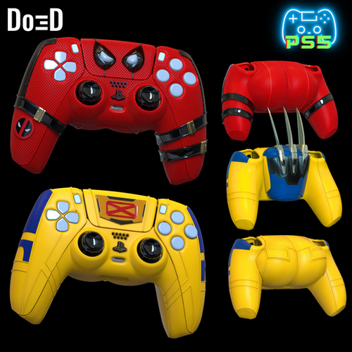 Wolverine and Deadpool PS5 Controller Case Cover Bundle | 3D Printable Model #P5 | Do3D