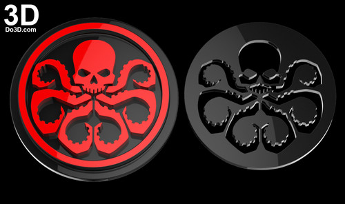 Hydra Logo Emblem Stencil Captain America | 3D Model Project #846 | Do3D