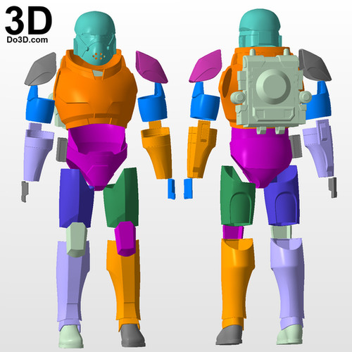 Bad Batch Wrecker STAR WARS: THE CLONE WARS Armor 3D Model Project ...