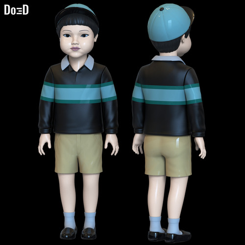 Cheol-su Statue Squid Game 3D Model Print File STL #CS456 | Do3D