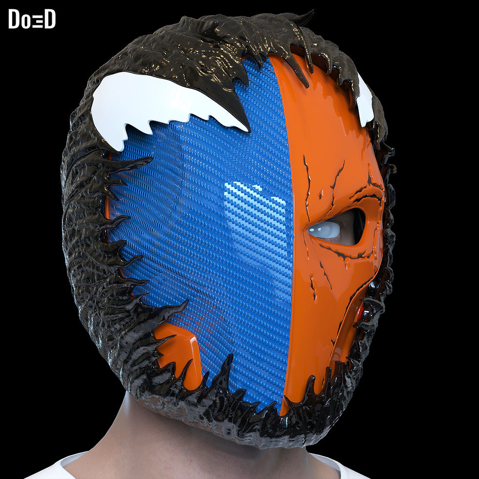 Venomized Deathstroke Helmet Venom STL 3D Printable Model STL #VD22 | Do3D