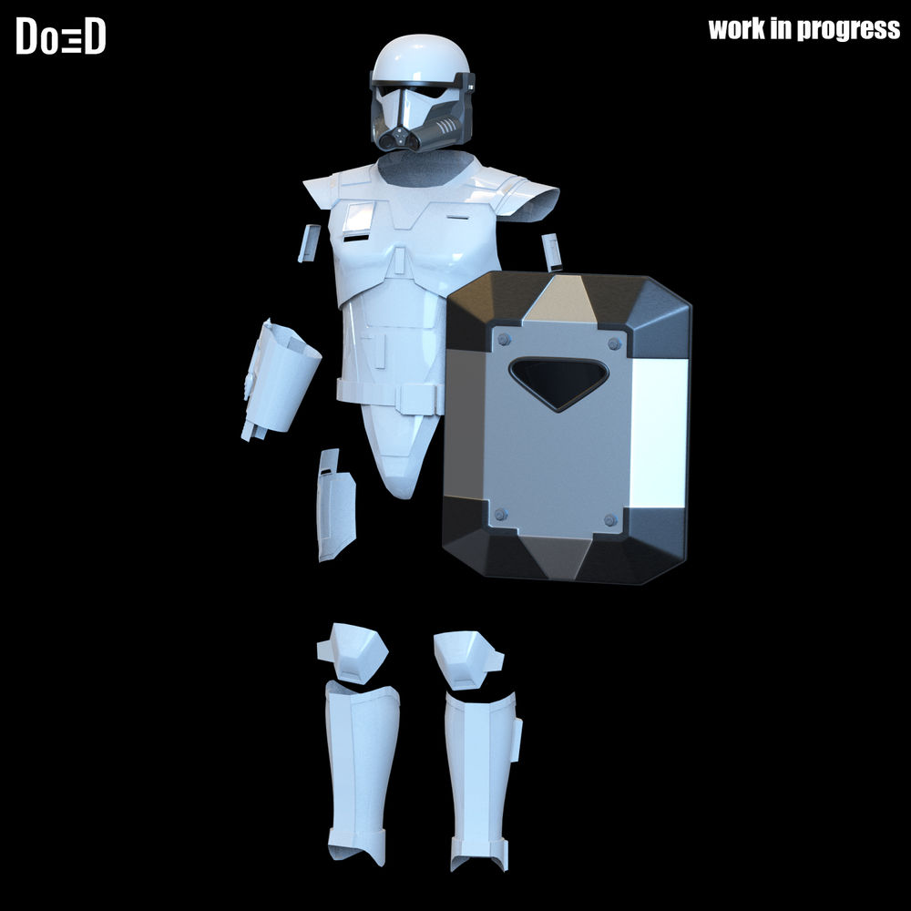 Beskar Trooper Shield, Weapons, and 3D Printable Models by Do3D: A Work ...