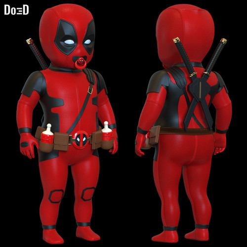 BabyPool Deadpool Figure Version 1:1 Statue 3DPrintable Model Print ...