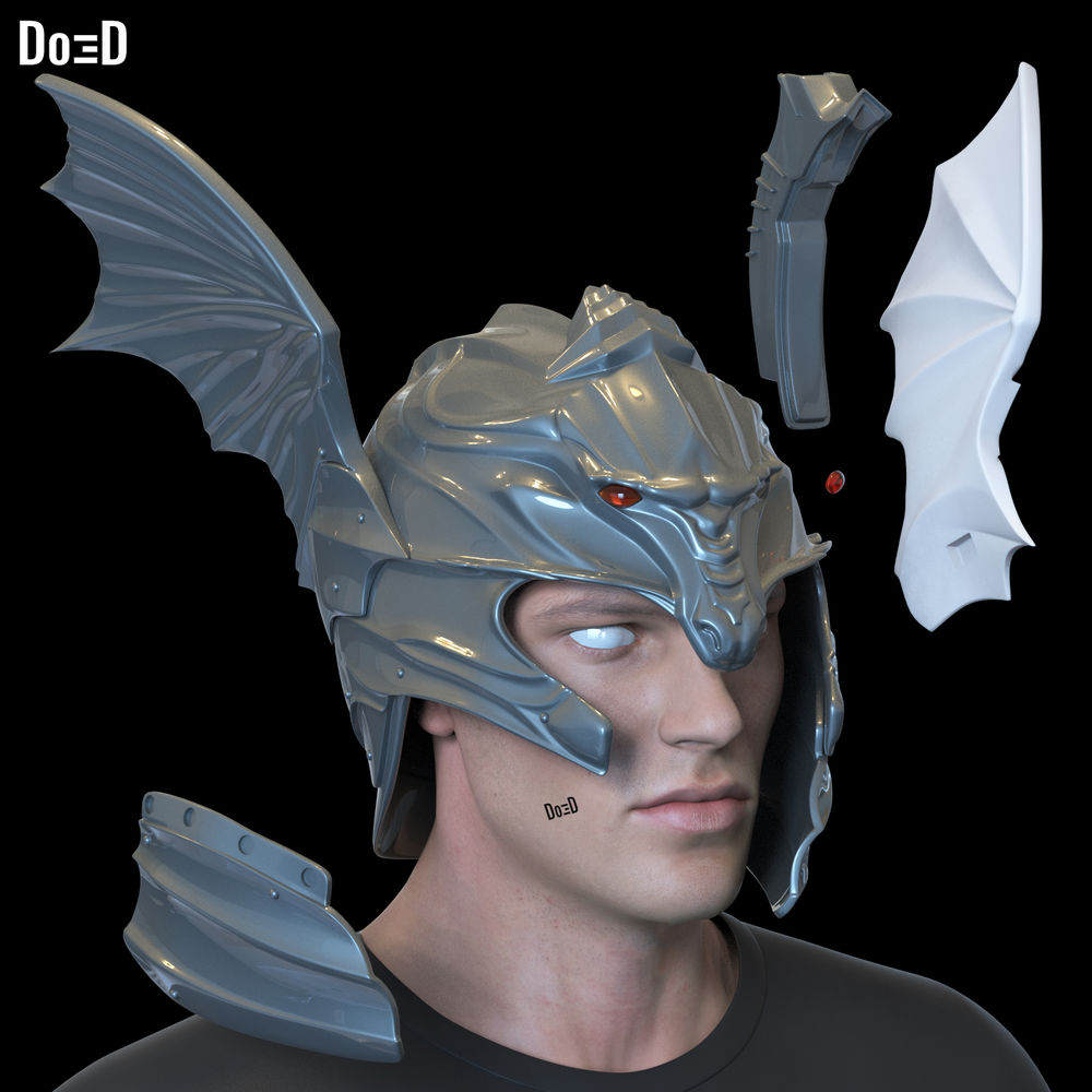 3D Printable Model: Daemon Targaryen helmet from House of the Dragon Do3D.com | Do3D