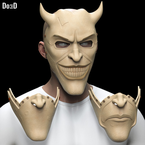 The Grabber Mask from The Black Phone Swappable Smiling Frowning No ...