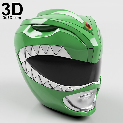 Green Ranger Classic Helmet Mighty Morphin Power Rangers MMPR, 3D ...