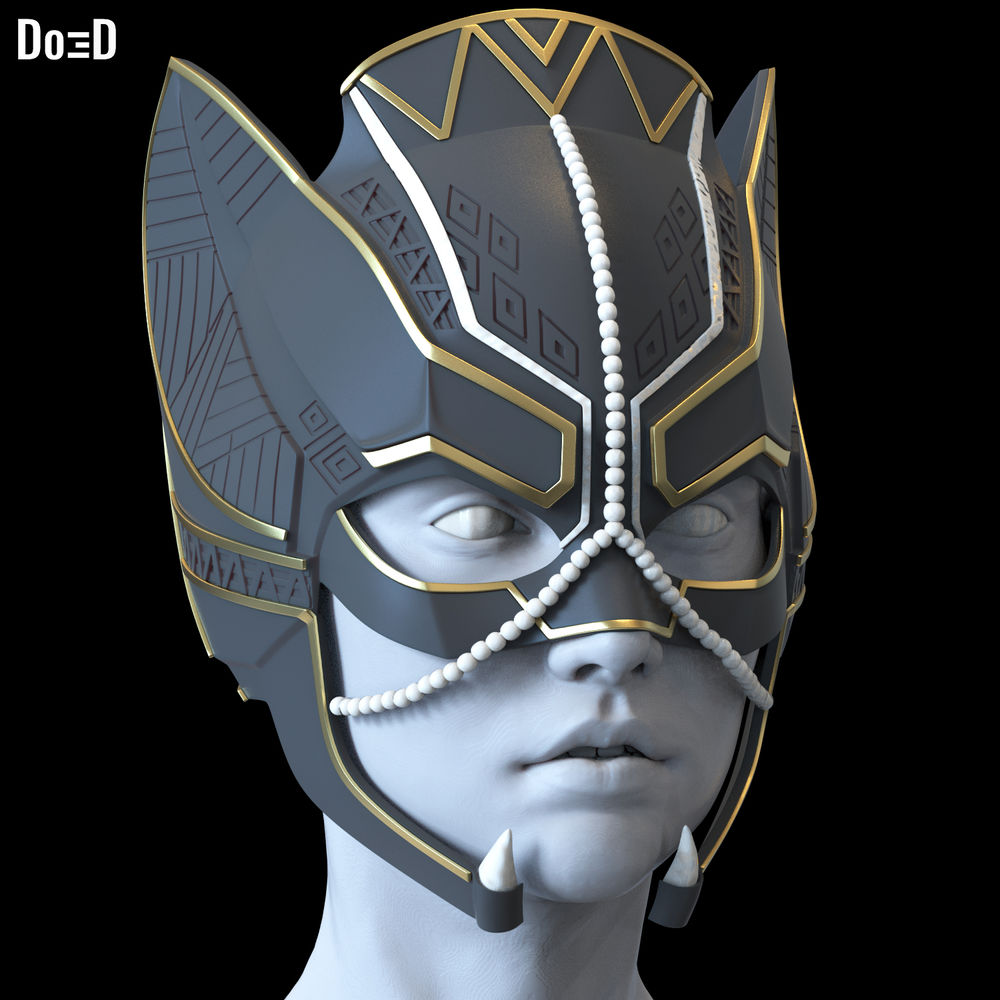 Queen Shuri Helmet War of Wakanda Black Panther | 3D Printable Model ...