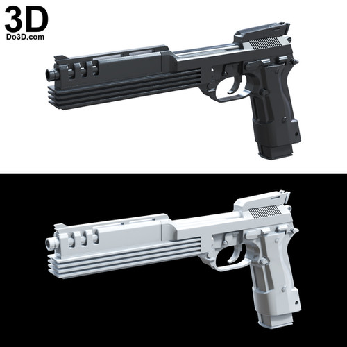 Auto 9 A9 Beretta 93R machine pistol Robocop Gun | 3D Model Project ...