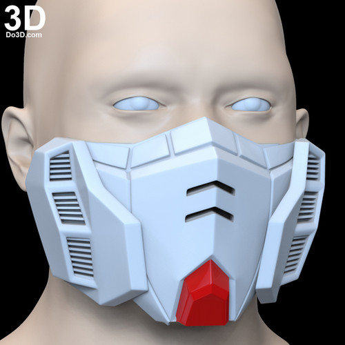RG RX-178 Gundam Style Face Mask Covering | 3D Printable Model #F8 | Do3D