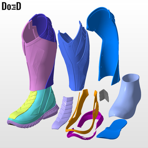 The Flash 2023 Boots Shin + Shoe Armor | 3DPrintable STL File #F111 | Do3D