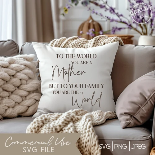 SVG/PNG "Mum You are our world" digital download | Uralla Customs