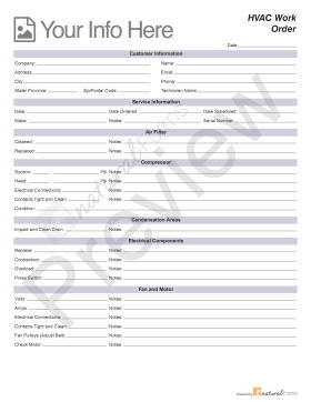 Hvac flat rate work order forms - polewtimes