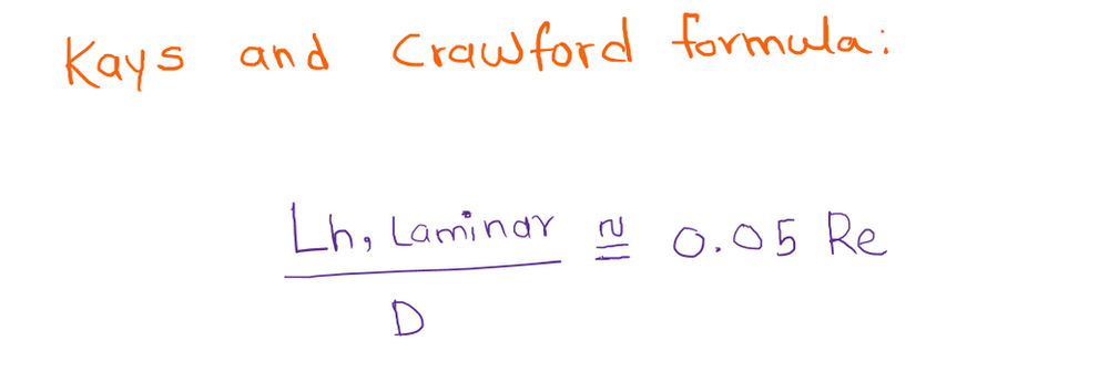 How to (approximately) calculate the hydrodynamic entry length for ...