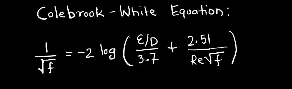 Where does the Colebrook-White equation used? | Thermodynamics Forum