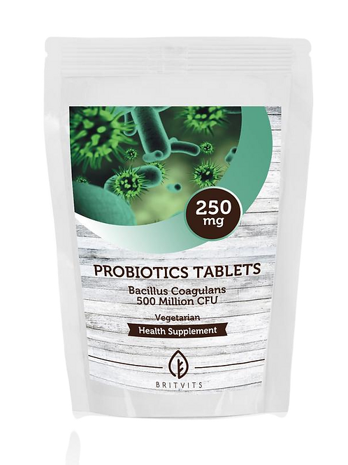 Probiotics Bacillus Coagulans 500Mln CFU 250mg Tablets | BritVits