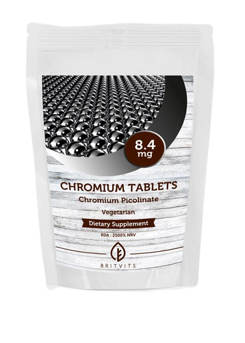Chromium Tablets 8.4mg Chromium Picolinate | BritVits