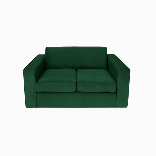 Forest Green Square Two Seater Sofa | Velvet | Special Events H&L