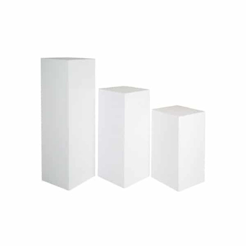 White Square Plinth Set (3) | Special Events H&L
