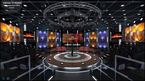 Virtual TV Studio Entertainment Set 3 | akerDesign