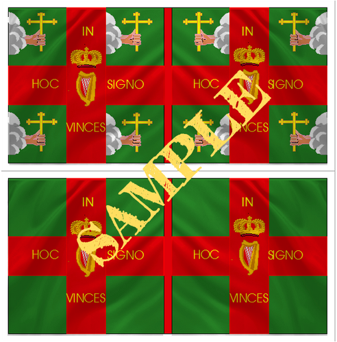 Jacobite Flag Sheet 1 Antrim’s regiment | Parkfield Miniatures