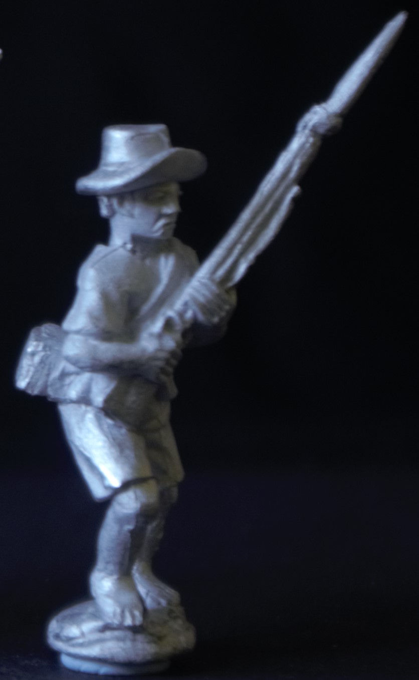 SAG273 peasant infantry running, musket at the port | Parkfield Miniatures