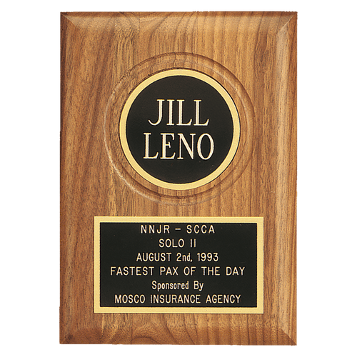 Walnut Plaque with Black/Gold 2 1/2" Laserable Brass Disc (Sheffield ...
