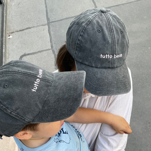 Tutto Bene Cap Unisex Washed Black | &Friends