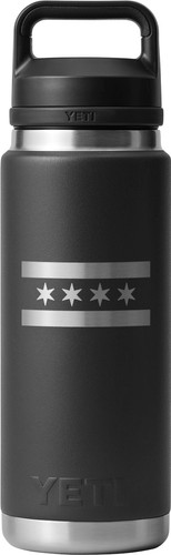 Yeti Chicago Flag Black 26oz Bottle with Chug Cap | Grandstand Ltd.