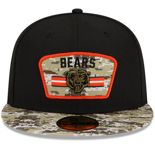 Chicago Bears "Bear Head" Salute to Service 2021 On-Field 59Fifty Cap ...