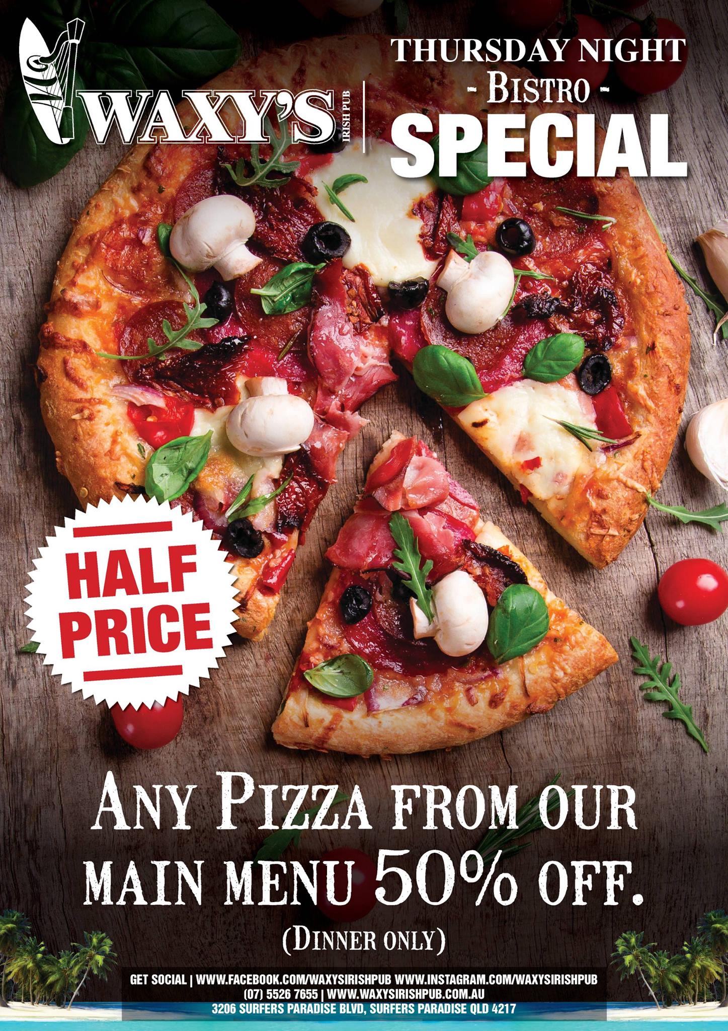 Waxy's Irish Pub | Surfers Paradise | Restaurant