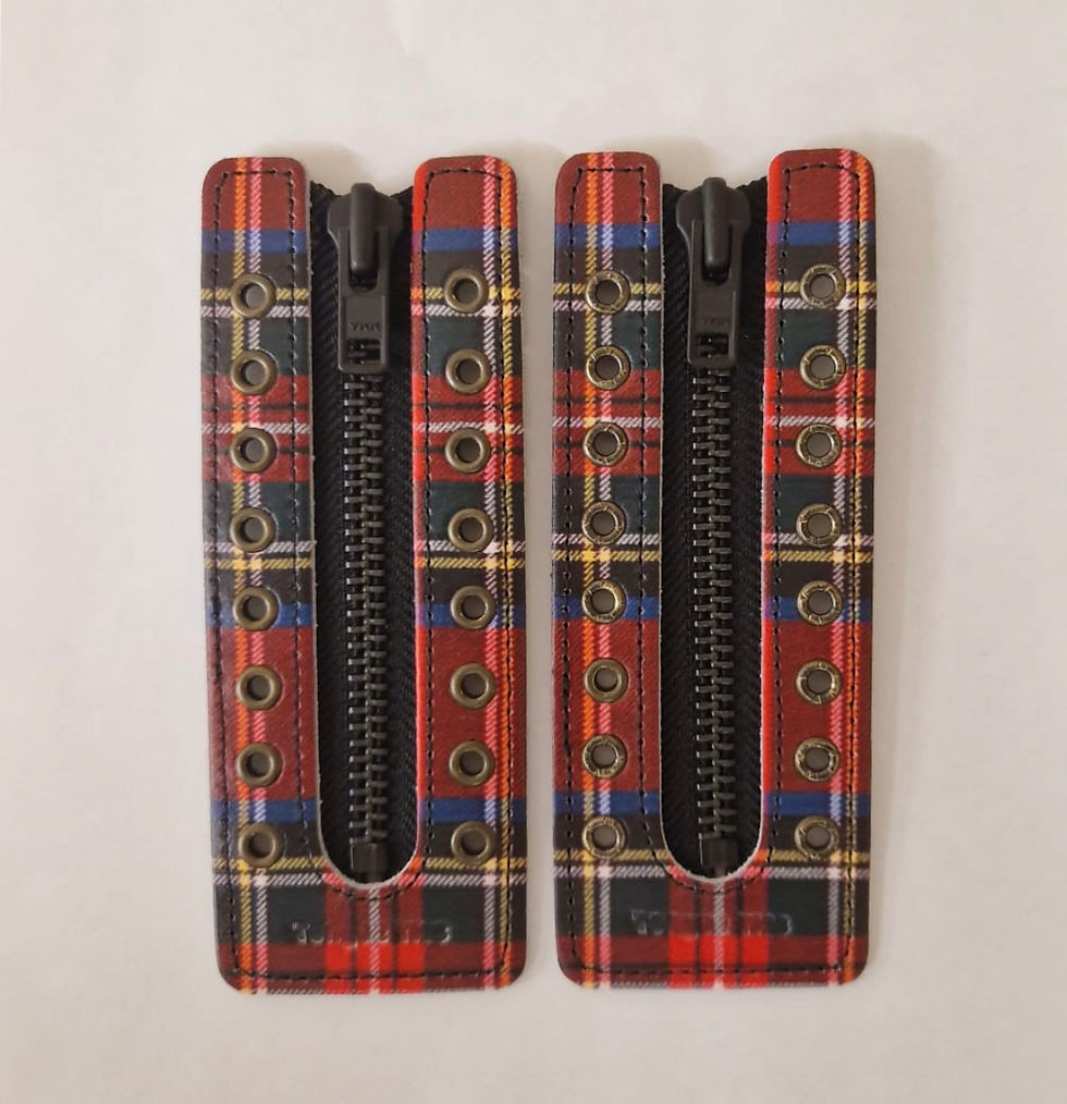 Boot zip inserts Tongue Ties