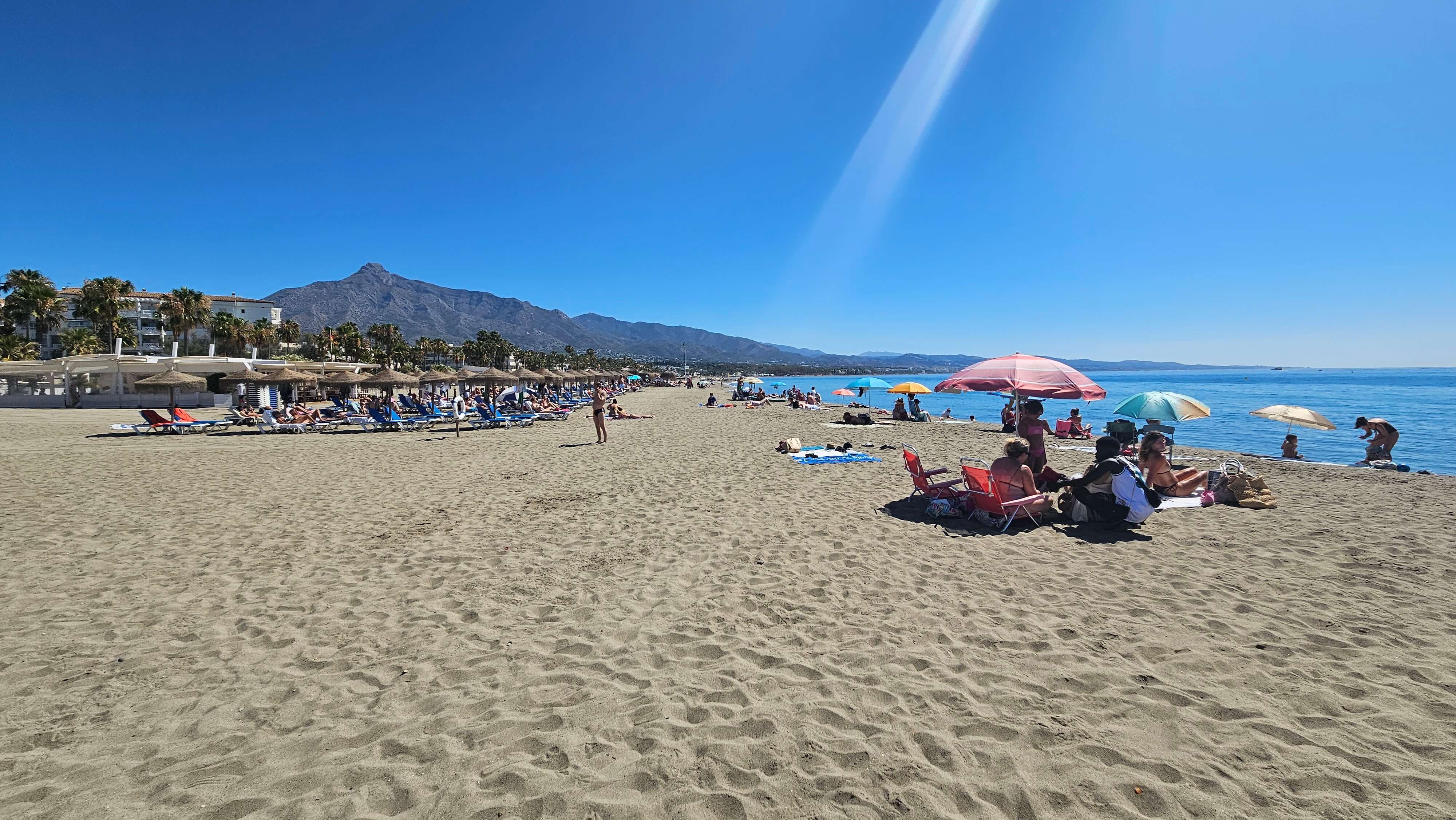 Marbella Beach Playas Marbella Stranden Golven Zonneschijn En Meer