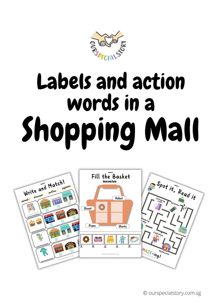 Labels and Actions at a Shopping Mall
