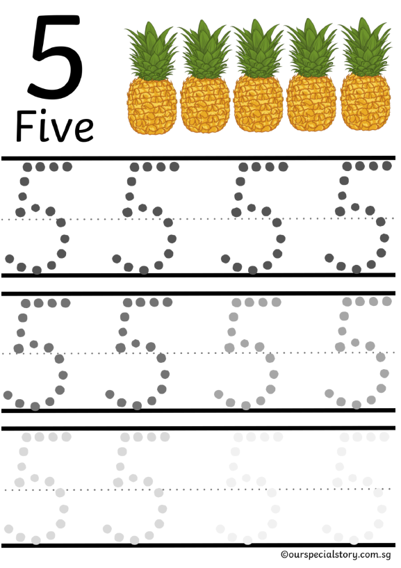 Trace Numbers with Fruits!
